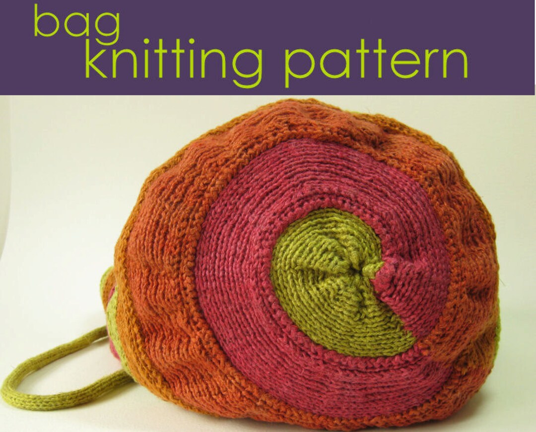Spiral Bag Knitting Pattern, Knitted Bag, Knitting Pattern PDF - Etsy