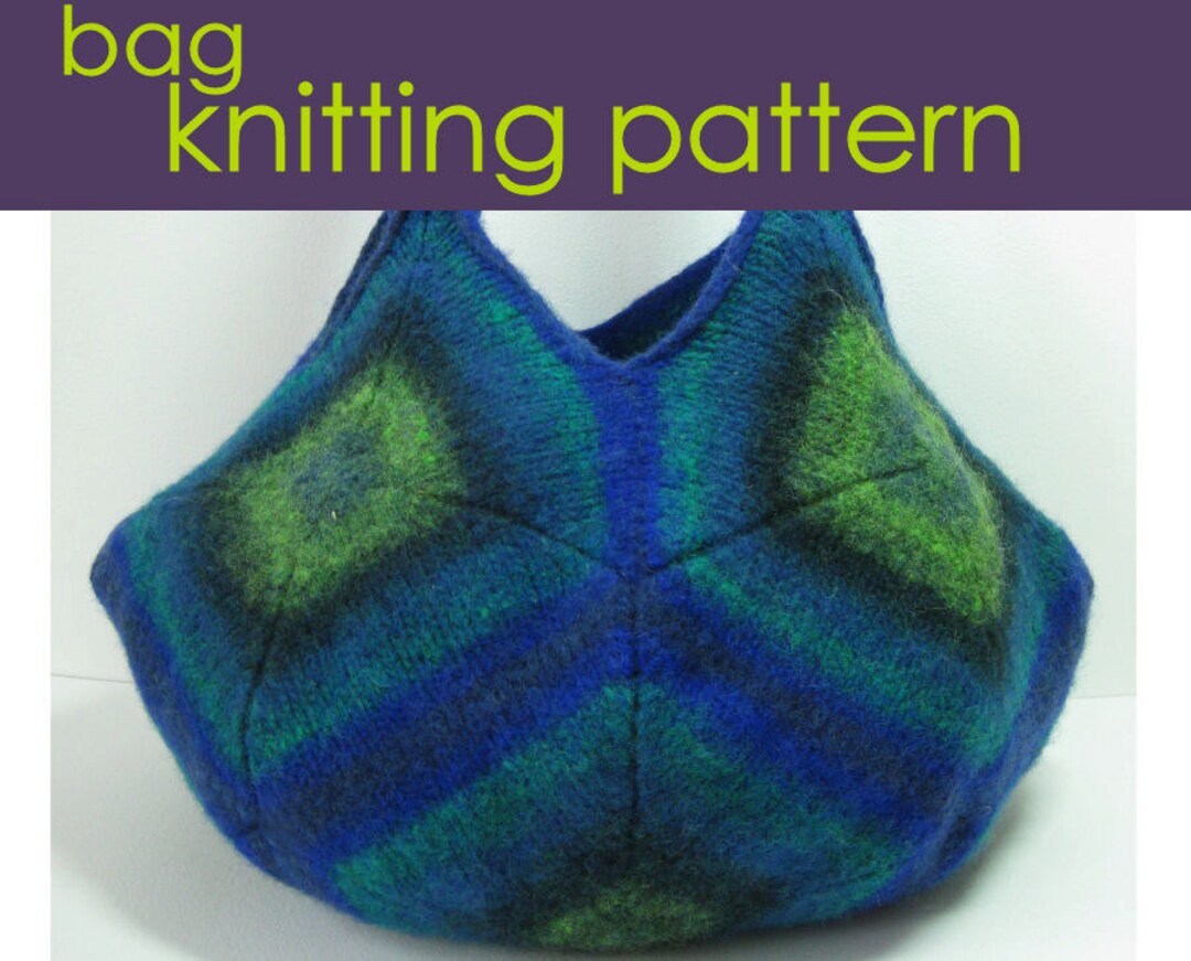 Felted Market Bag Knitting Pattern, Knitted Bag, Knitting Pattern PDF ...