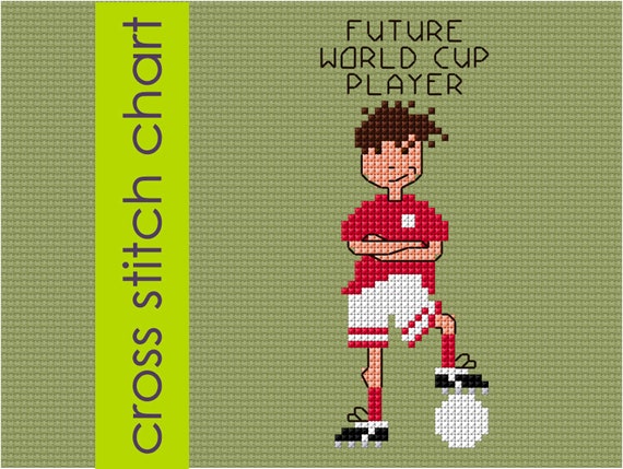 Football Boy cross stitch chart Soccer Boy cross stitch PDF | Etsy