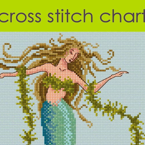 Counted Cross Stitch PDF Pattern Beautiful Mermaid Ballerina - Etsy