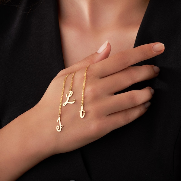 Cursive Necklace - Etsy