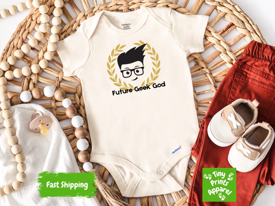 Future Geek God ONESIE®, Fun Geek Baby ONESIE® Funny Geeky Baby ...