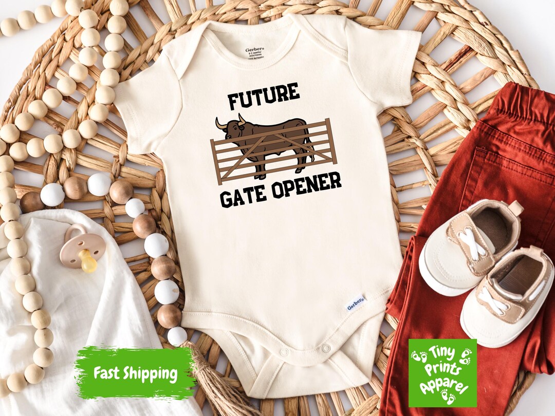 Future Gate Opener ONESIE® - Farmer Baby Announcement Bodysuit - Etsy