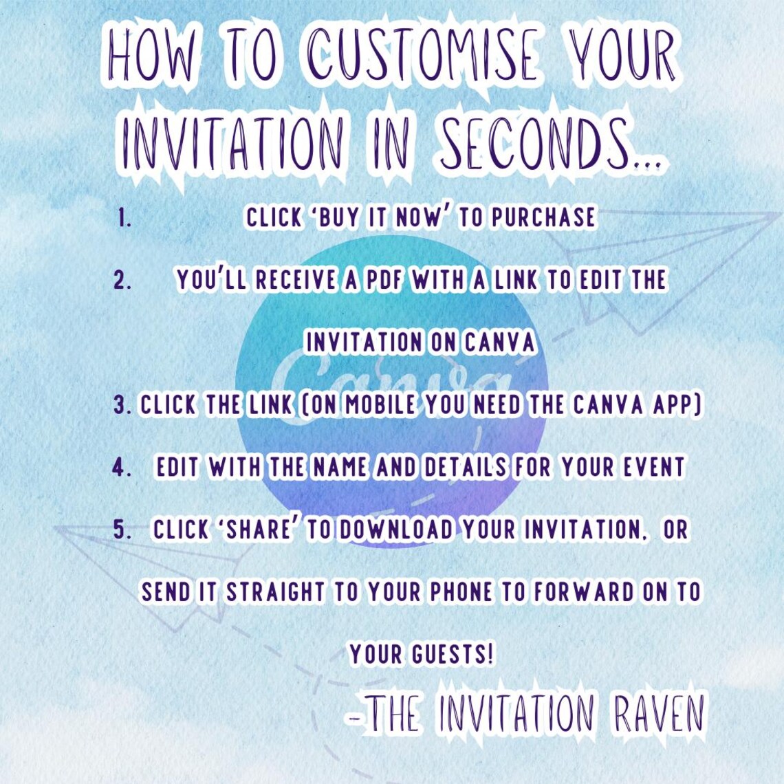 Digital Birthday Party Downloadable Personalise Customisable E-invite ...