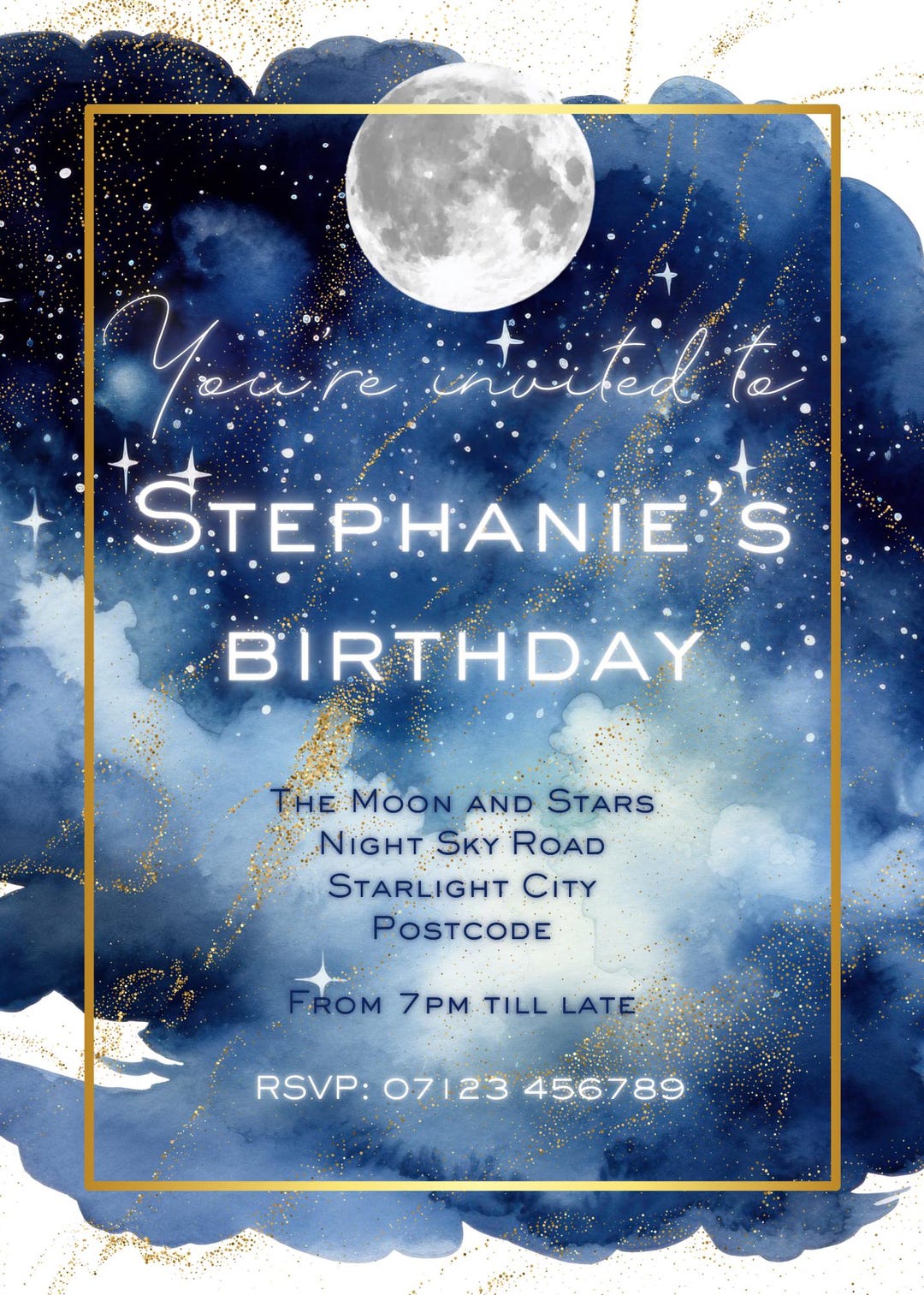 Digital Birthday Party Downloadable Personalise Customisable E-invite ...