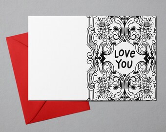 Printable Happy Birthday Greeting — Blank Inside — Folding Card — Fits ...