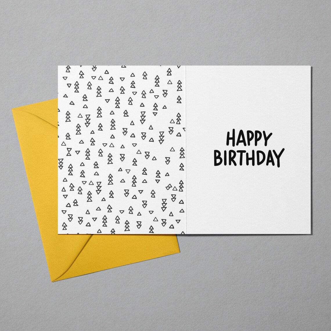 Printable Happy Birthday Greeting — Blank Inside — Folding Card — Fits ...