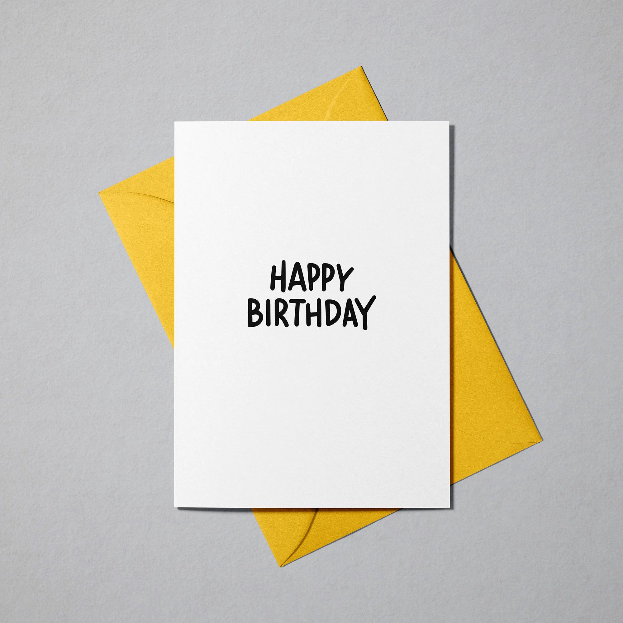 Printable Happy Birthday Greeting — Blank Inside — Folding Card — Fits ...