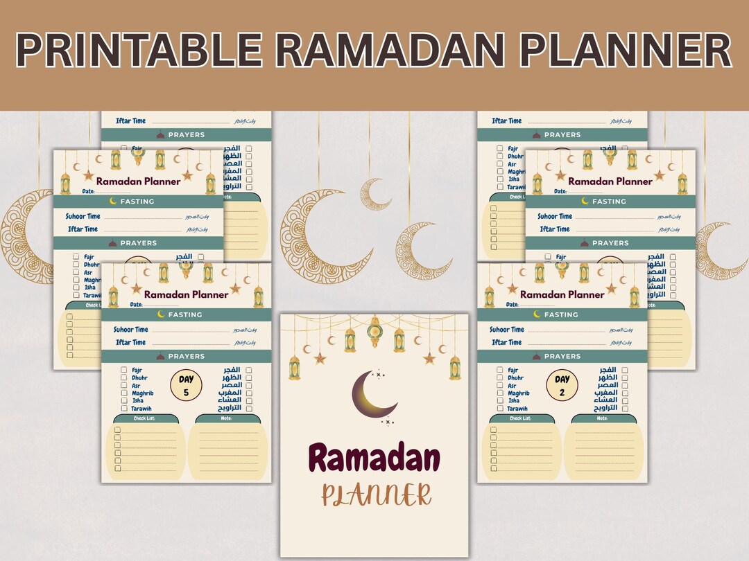 Arabic English Ramadan Planner | Muslim Daily Organizer (PDF Download ...