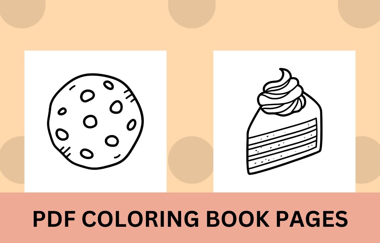Food & Sweets Coloring Pages | 10 Printable Coloring Sheets | Fun ...