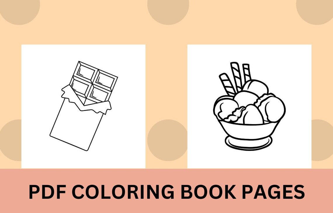 Food & Sweets Coloring Pages | 10 Printable Coloring Sheets | Fun ...