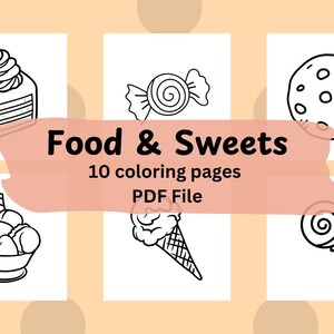 Food & Sweets Coloring Pages | 10 Printable Coloring Sheets | Fun ...
