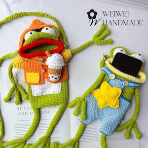 Crochet Frog Phone Bag - Cute, Funny, Unique & Functional Phone Case ...