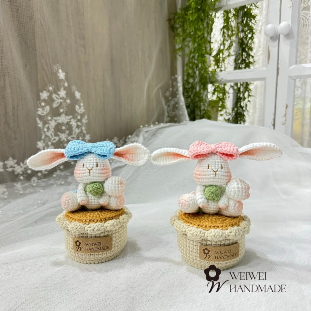 Handmade Bow Tie Bunny Cute Bunny Decor Stuffed Bunny Easter Gift Plush ...