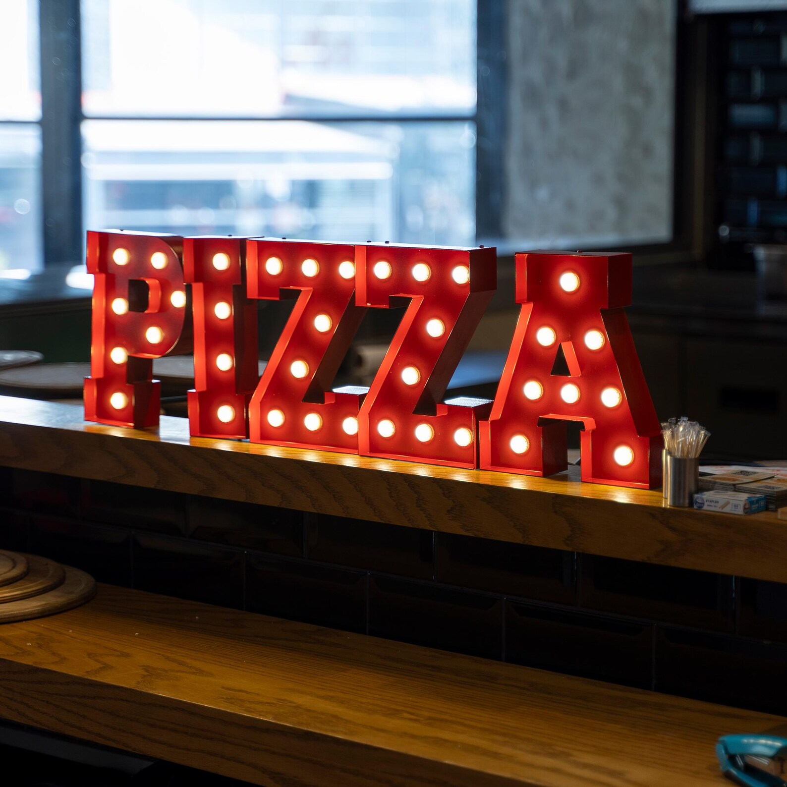 Pizza LED Marquee Letter: Retro Light up Sign - Etsy