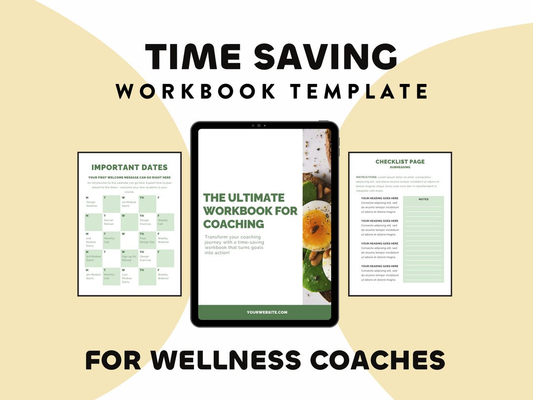 Coaching Workbook Canva Template, Editable Worksheets, Planners & Goal ...