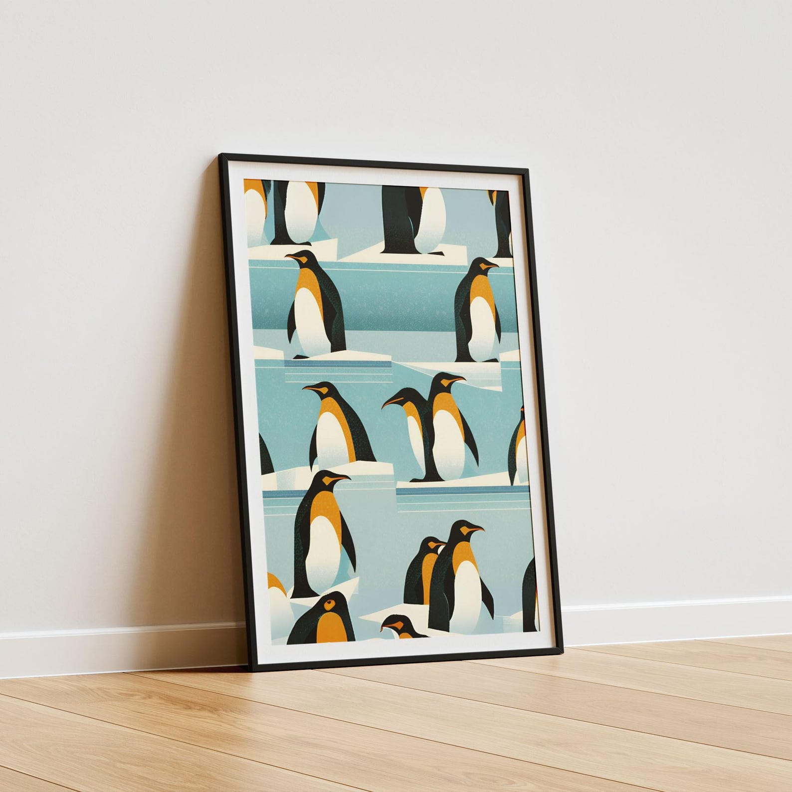 Penguin Wall Art Cute Animal Decor for Nursery Arctic Wildlife Print ...