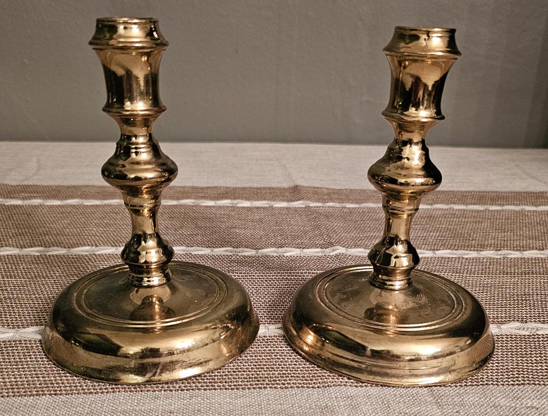 Baldwin Solid Brass Candlesticks - Etsy
