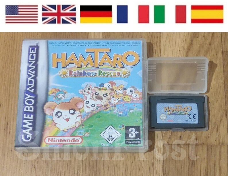 Hamtaro Rainbow Rescue Game Boy Advance GBA Multi Language Video Game ...