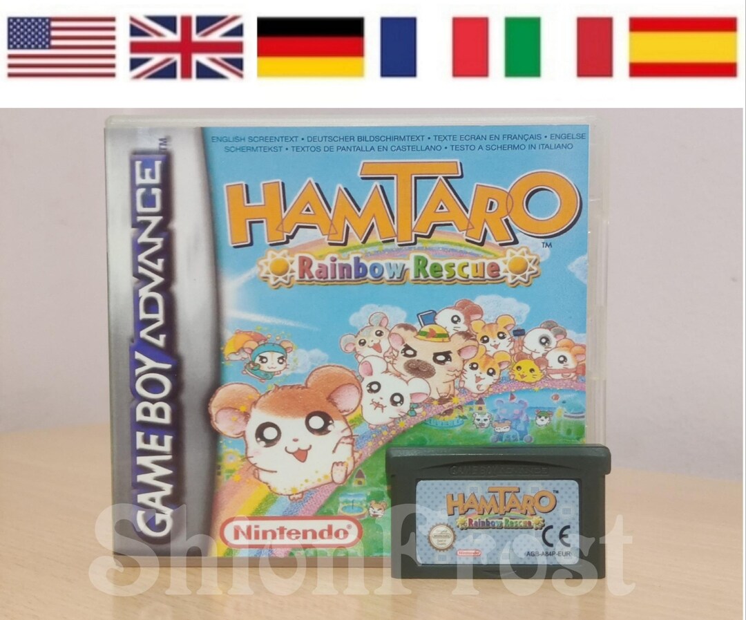 Hamtaro Rainbow Rescue Game Boy Advance GBA Multi Language Video Game ...