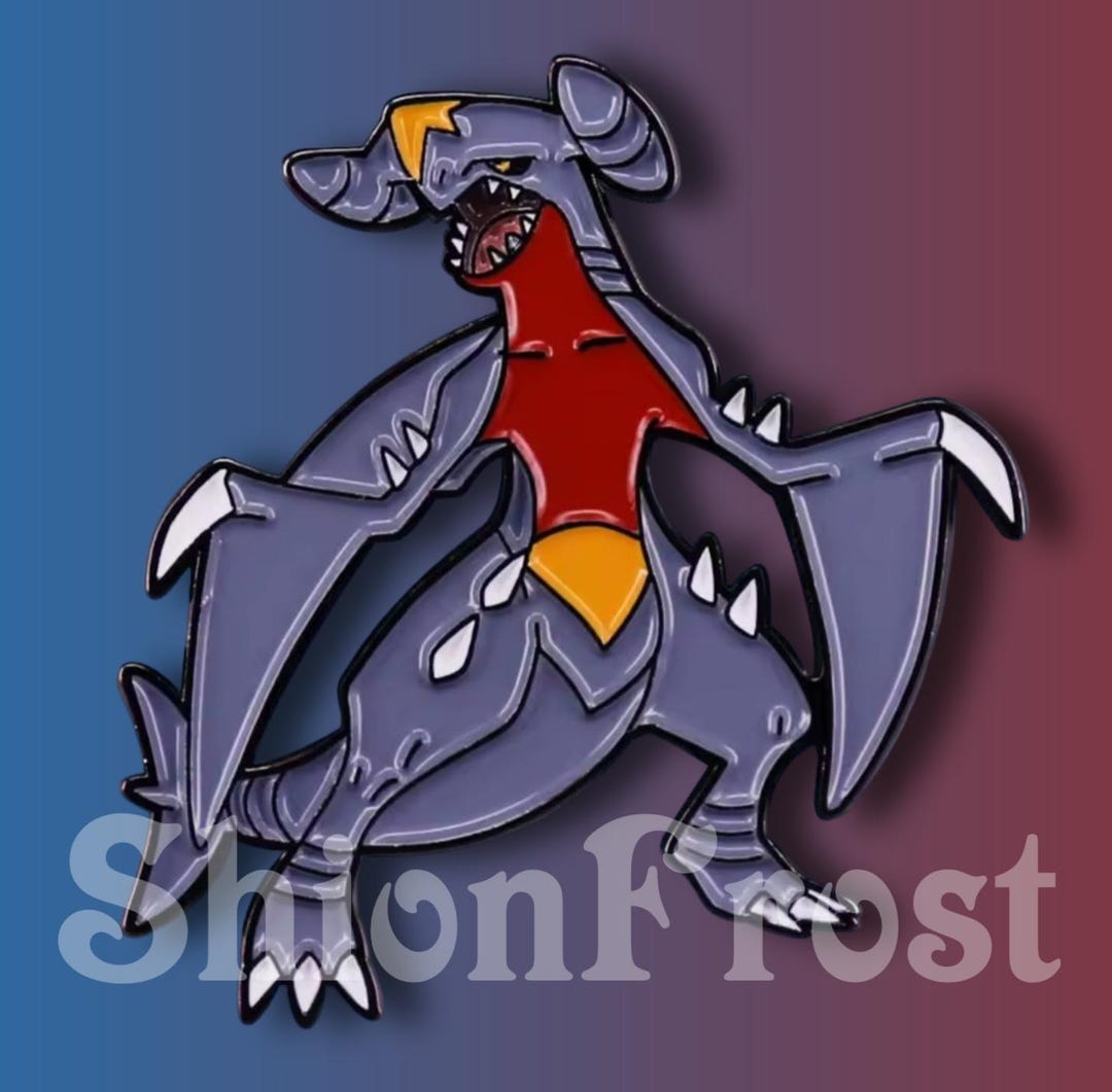 Garchomp Pokémon Metal Enamel Pin Badge Bag Backpack Badge Accessory - Etsy