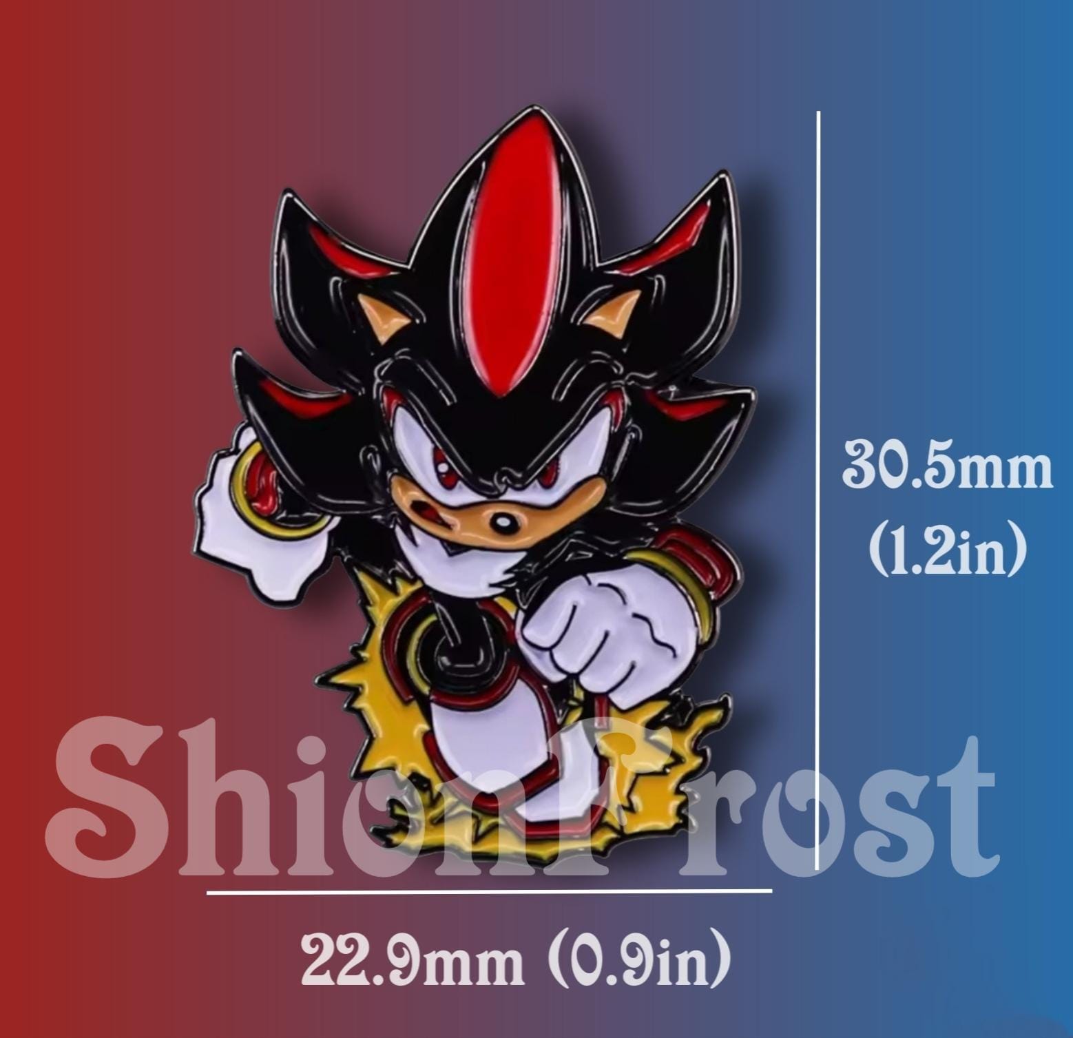 Shadow the Hedgehog - Enamel Pin Badge Brooch - Sonic the Hedgehog - Etsy