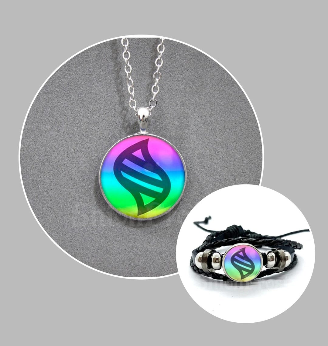 Pokémon Mega Stone Pendant Necklace - Adjustable Leather Bracelet ...