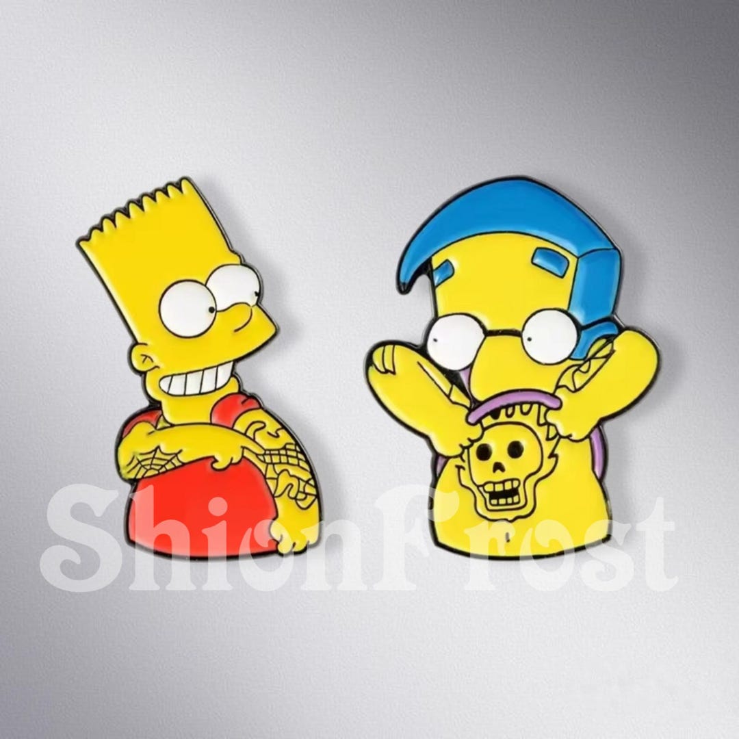 Bart Simpson & Milhouse Van Houten Tattoo - Enamel Pin - the Simpsons - Etsy