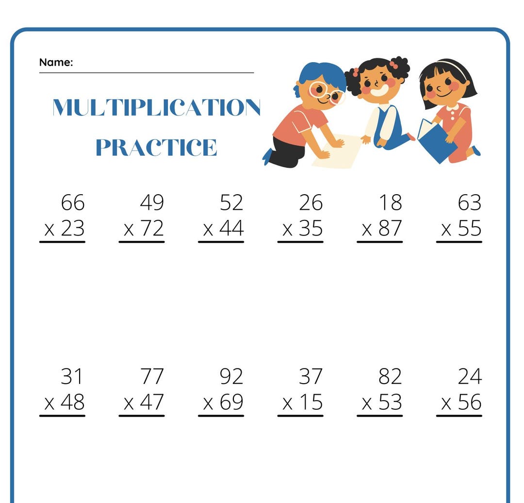 Addition, Subtraction, & Multiplication Worksheets – Master Math Skills ...