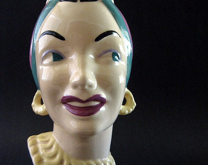 Carmen Miranda Marti of Hollywood Head Vase 1940s - Etsy