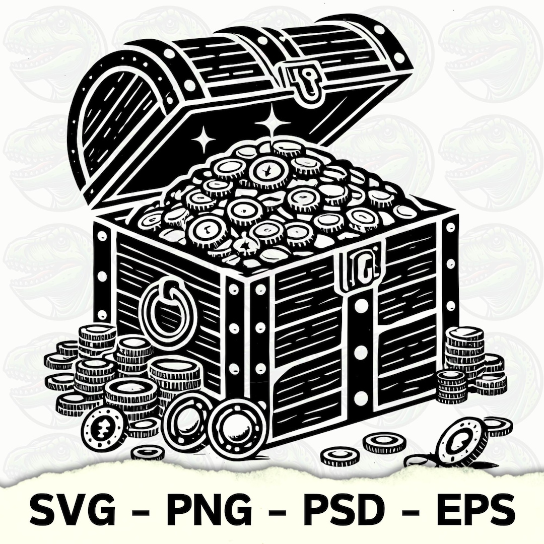Treasure Chest Svg, Treasure Chest Cut Files for Cricut, Treasure Chest ...