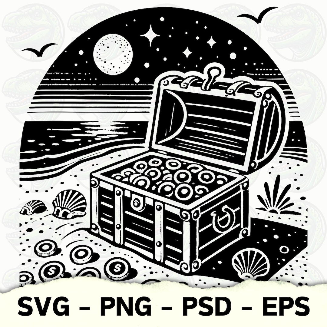 Treasure Chest Svg, Treasure Chest Cut Files for Cricut, Treasure Chest ...