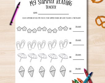 Summer Reading Tracker Printable for Kids - Weekly Reading Log Chart ...