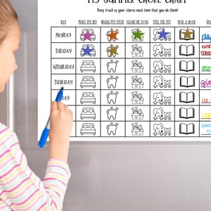 Summer Chore Chart for Kids Printable –visual Routine Chart for ...