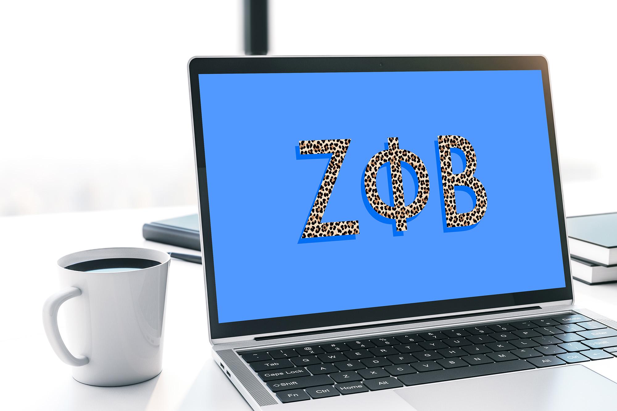 Zeta Phi Beta Cheetah Print Wallpaper - Etsy