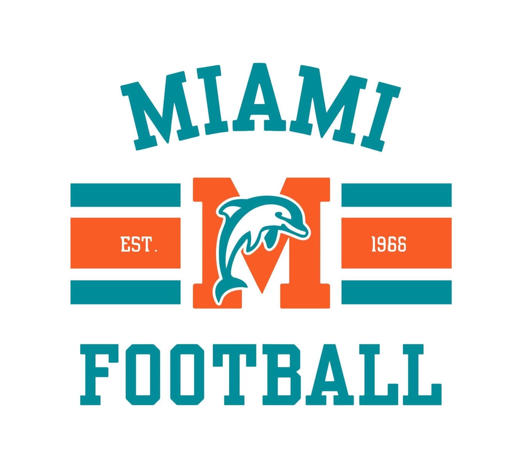 Miami Football Inspired Design for Printing, Cutting and Sublimation ...
