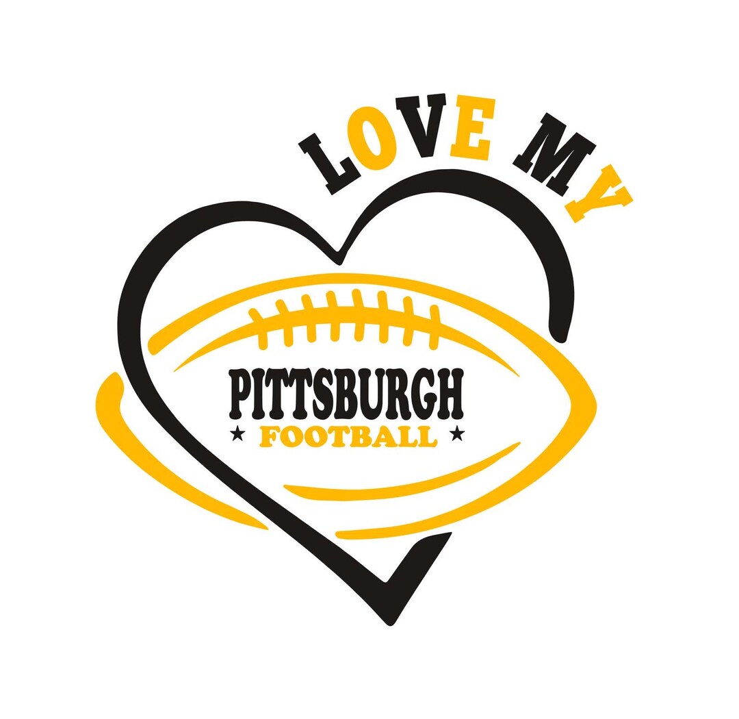Pittsburgh Football Fan Art Design With Skyline for Printing, Cutting ...