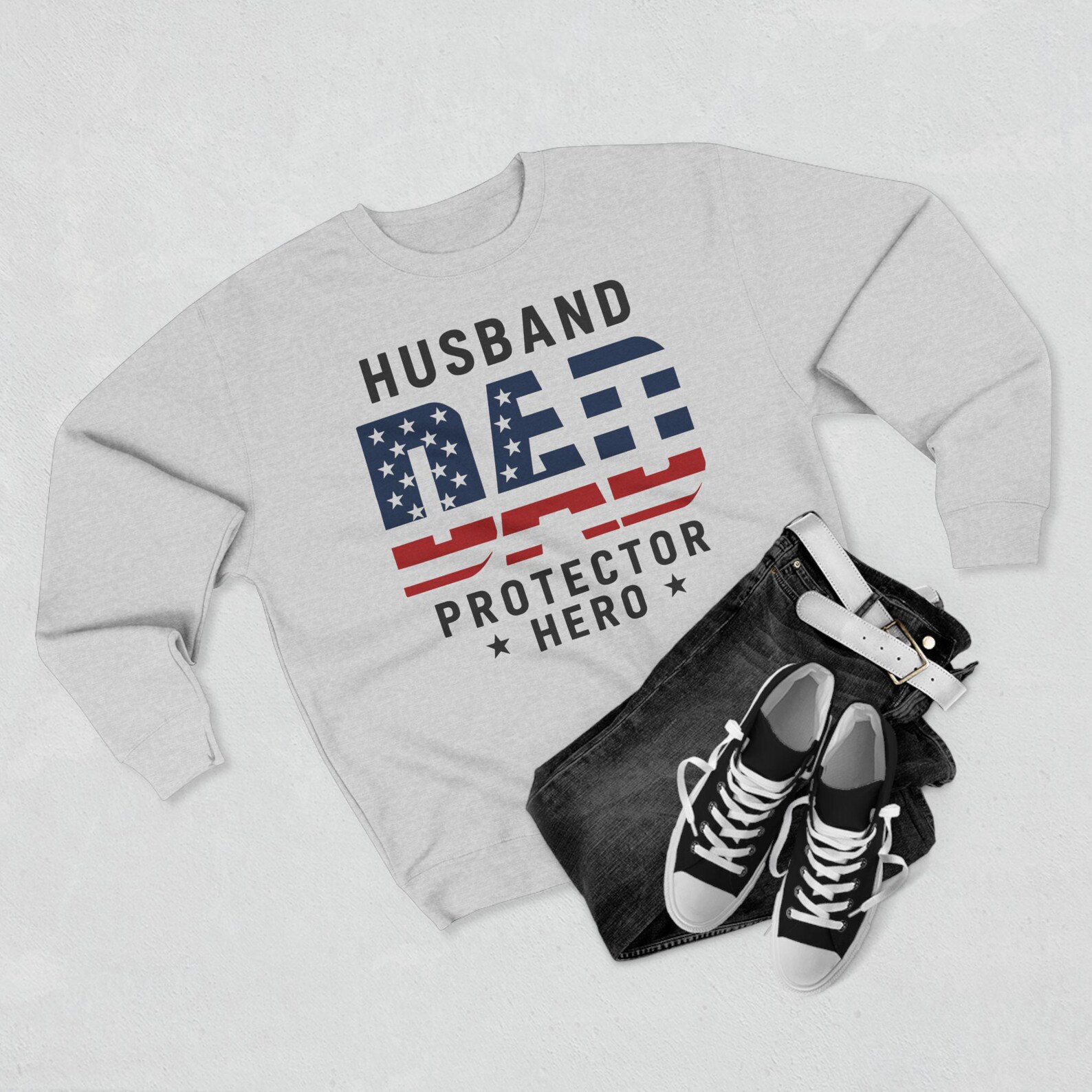 Fathers Day USA Dad Hero SVG PNG: Husband Dad Protector (digital ...