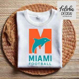 Miami Football Inspired Design for Printing, Cutting and Sublimation ...