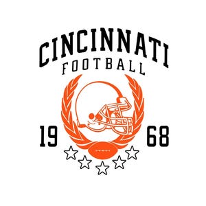 Cincinnati Football SVG: Sports Design for Cricut, Silhouette (digital ...