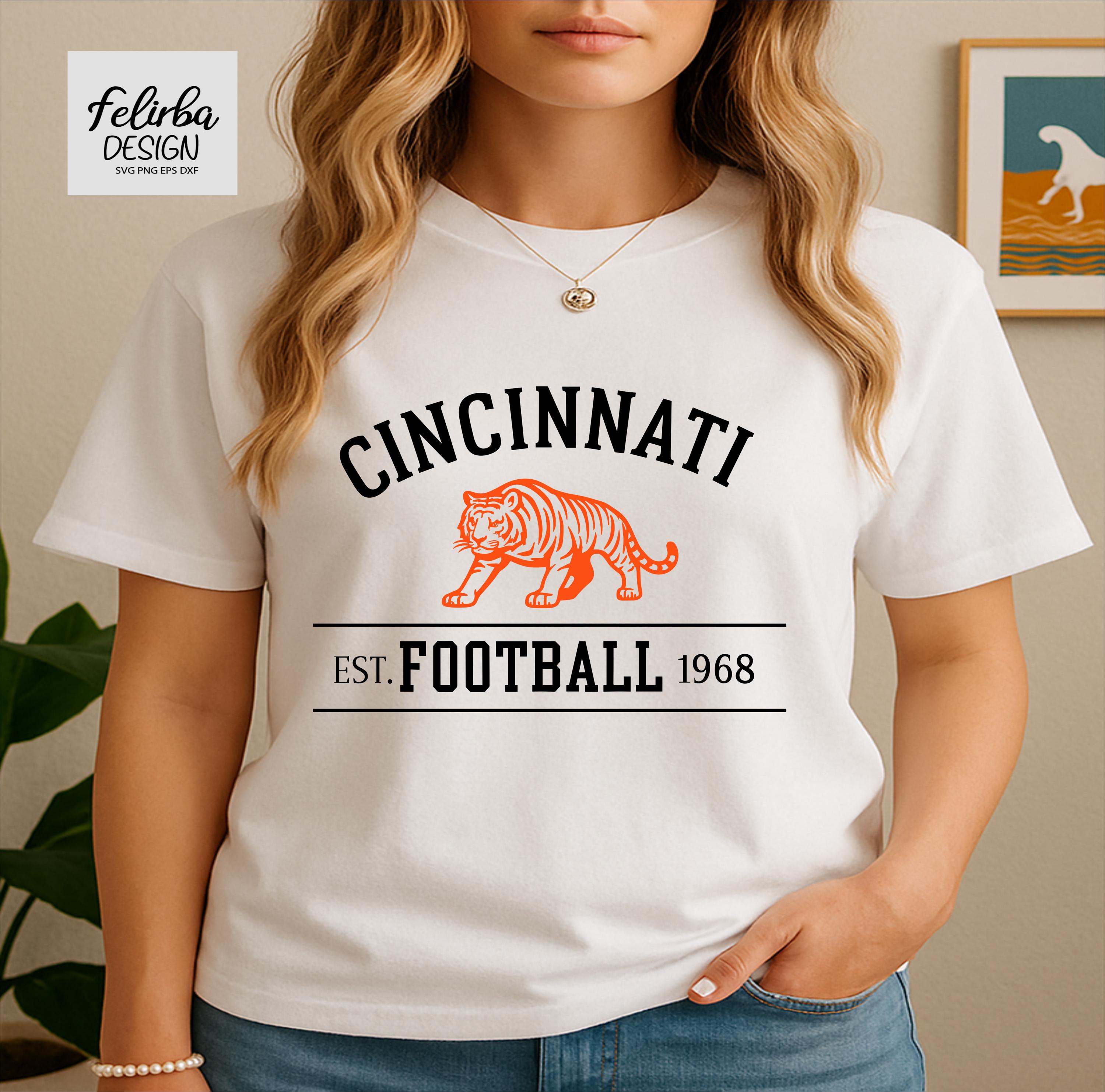 Cincinnati Football SVG: Sports Design for Cricut & Silhouette (digital ...