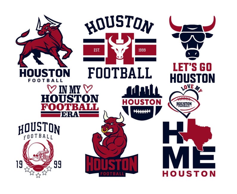 Houston Football Fan Art: SVG, PNG Files for Cricut - Etsy