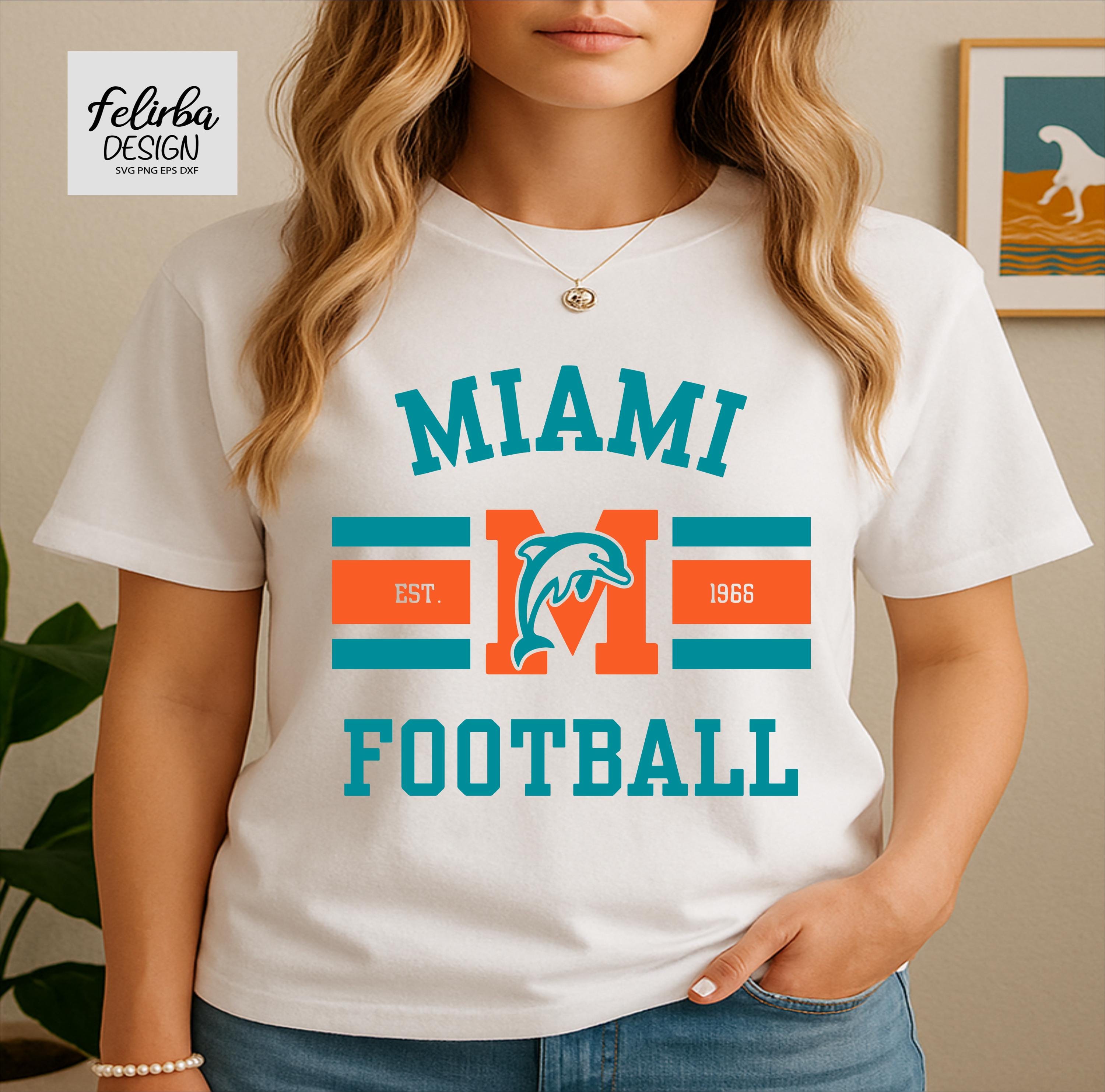 Miami Football Inspired Design for Printing, Cutting and Sublimation ...