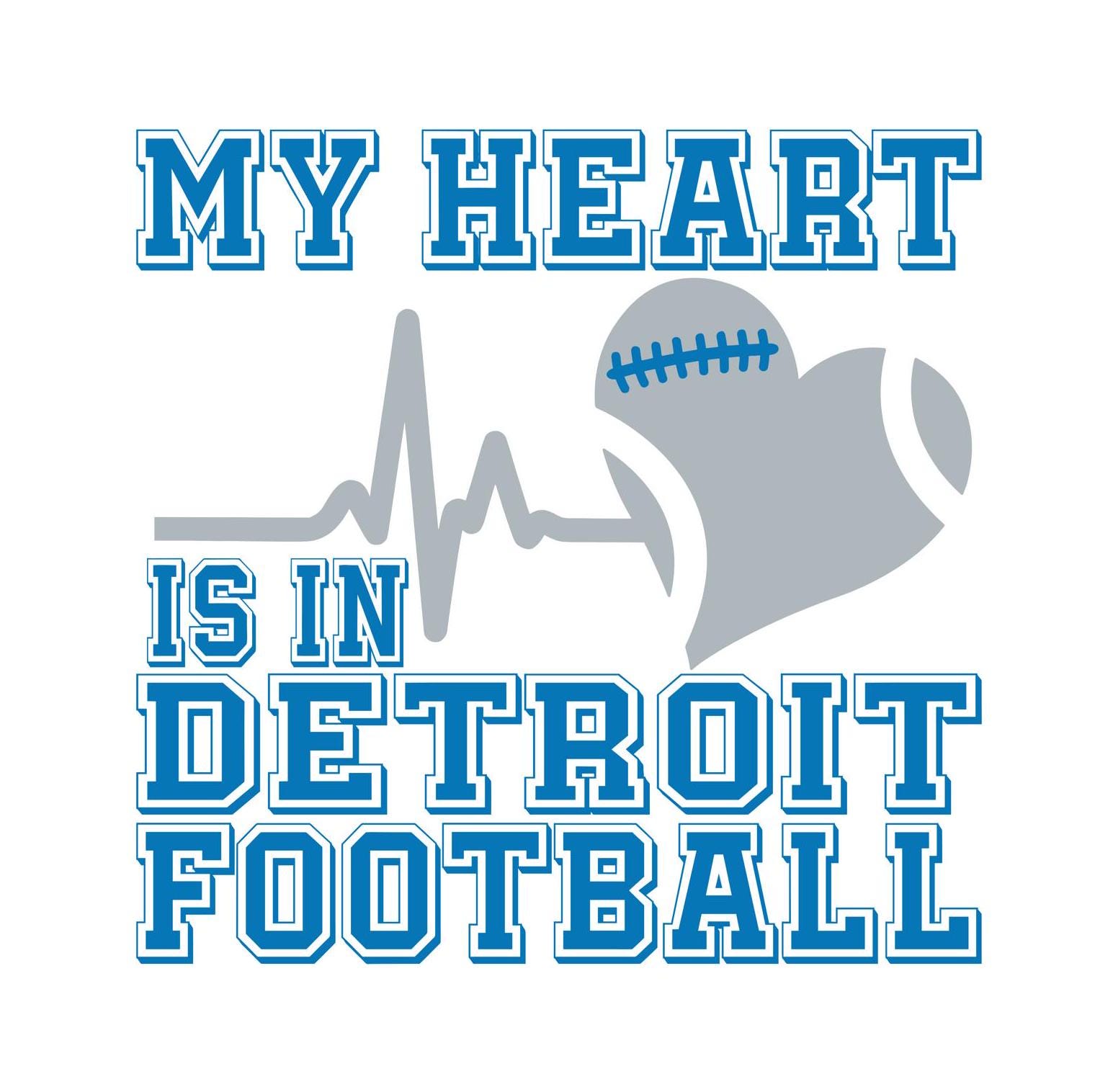 Detroit Football Heart SVG: Cricut, Silhouette (digital Download) - Etsy