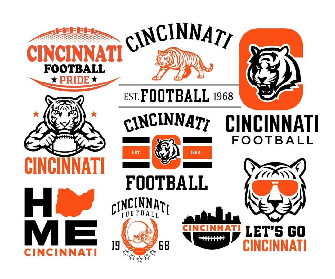 Cincinnati Football SVG: Sports Design for Cricut & Silhouette (digital ...