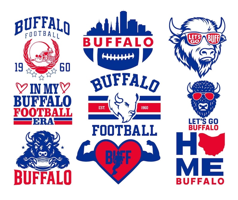 Buffalo Football SVG Bundle: Sports Design, Cricut & Silhouette ...