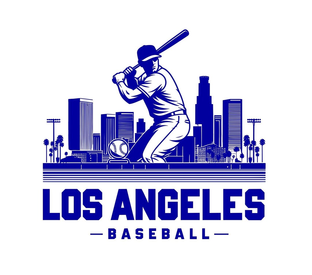 Los Angeles Baseball City Skyline SVG | Los Angeles Baseball Team Shirt ...