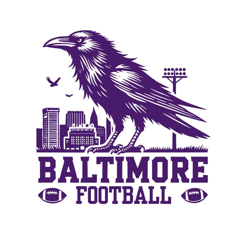 Baltimore Football SVG PNG: Mascot Shirt Design (digital Download) - Etsy