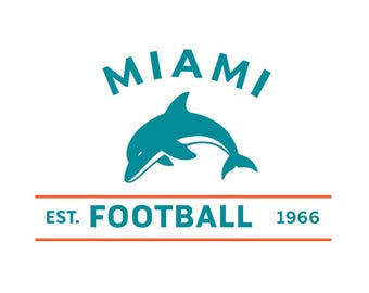Miami Football Inspired Design for Printing, Cutting and Sublimation ...