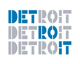 Detroit Football SVG: Sports Design for Cricut, Silhouette (digital ...
